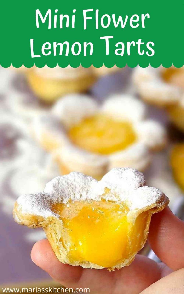 Easy Mini Flower Lemon Tarts Recipe - Maria's Kitchen