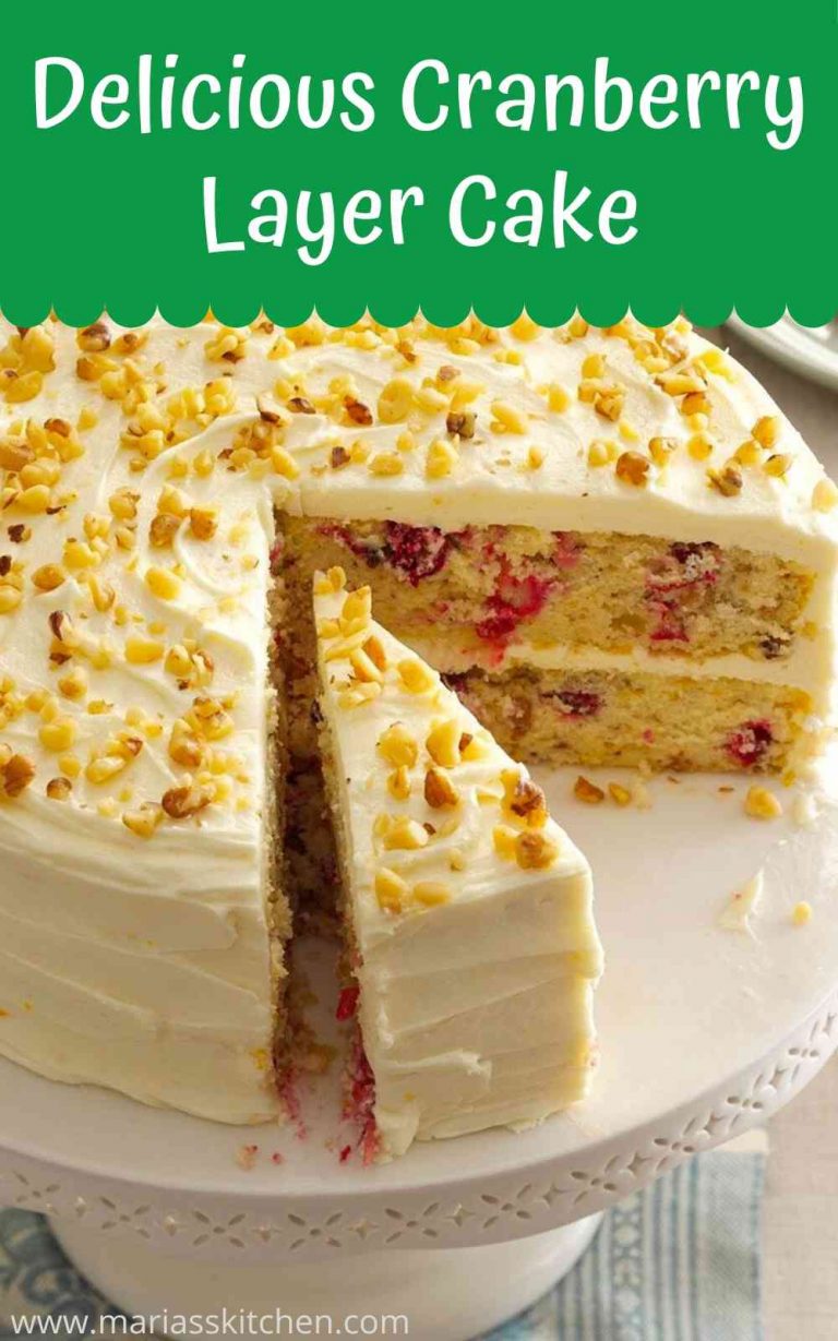 Easy and Delicious Cranberry Layer Cake - Maria's Kitchen