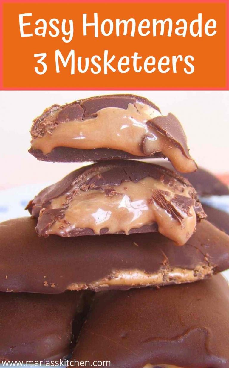 Easy 3 Ingredients Homemade 3 Musketeers - Maria's Kitchen