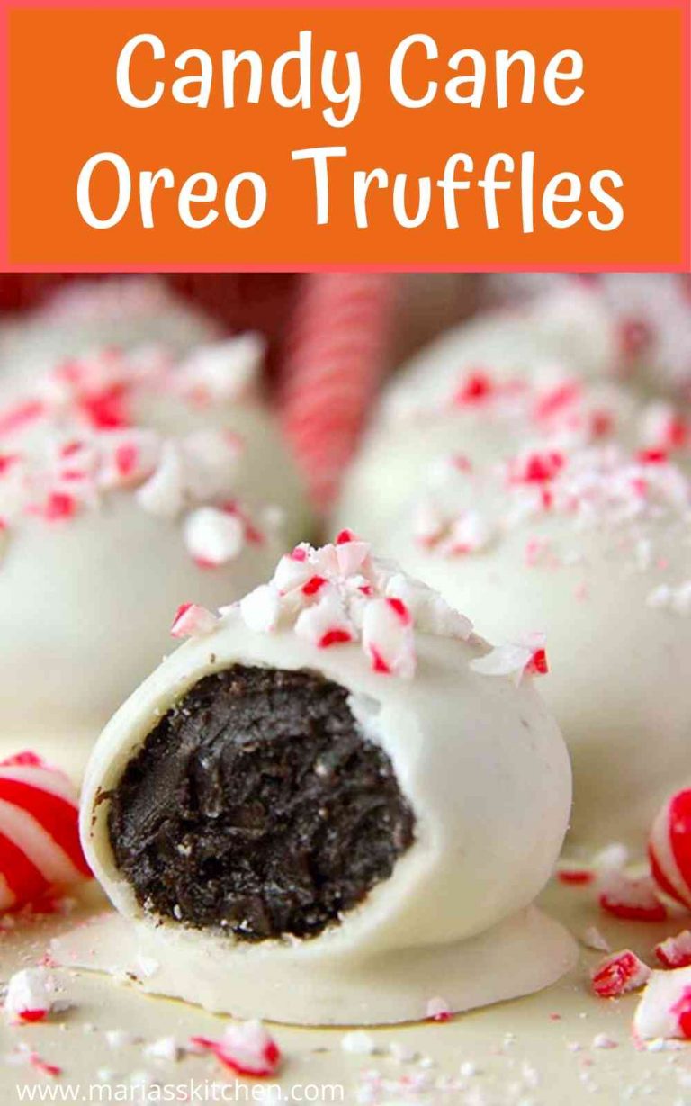 Easy Candy Cane Oreo Truffles - Maria's Kitchen