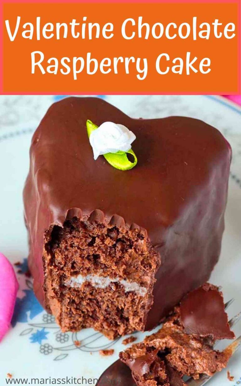 Valentine Chocolate Raspberry Cake - Maria's Kitchen