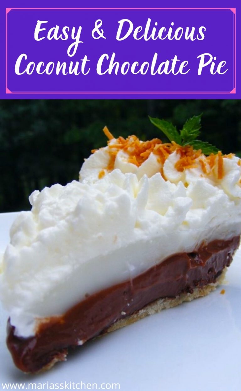 Easy Coconut Chocolate Pie - Maria's Kitchen