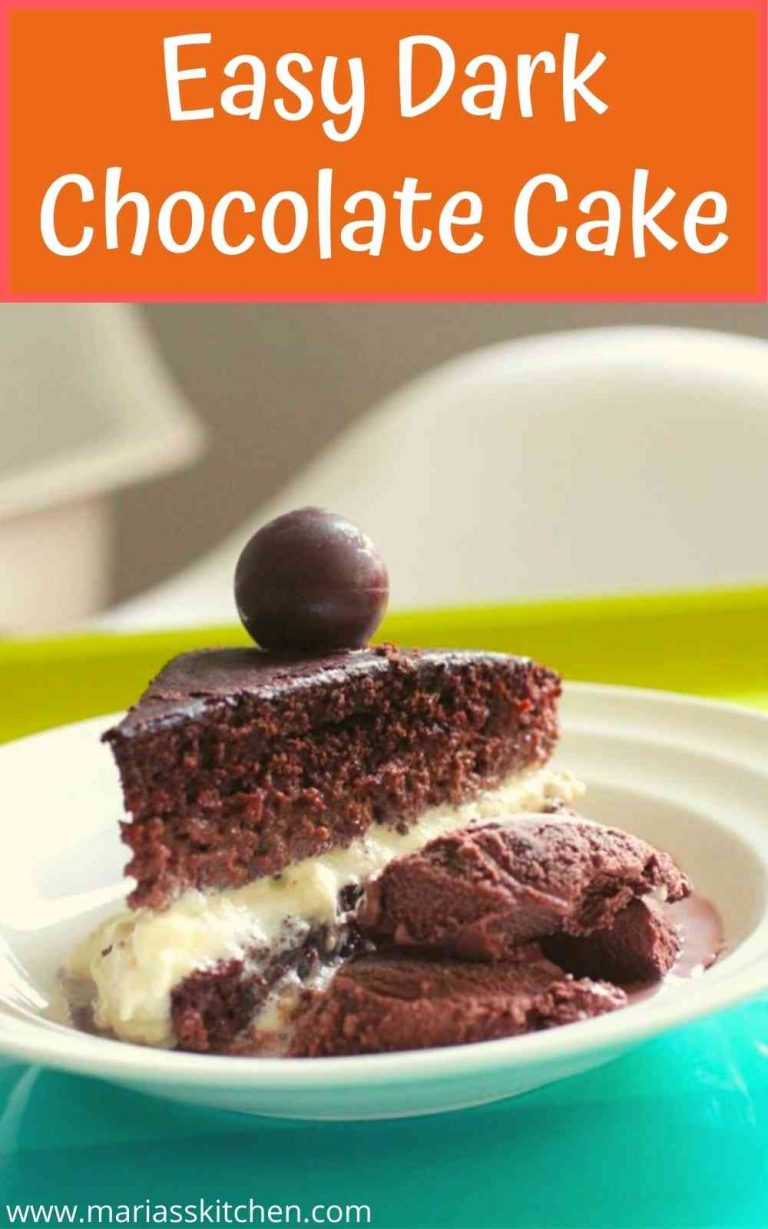 Easy Dark Chocolate Cake - Maria's Kitchen
