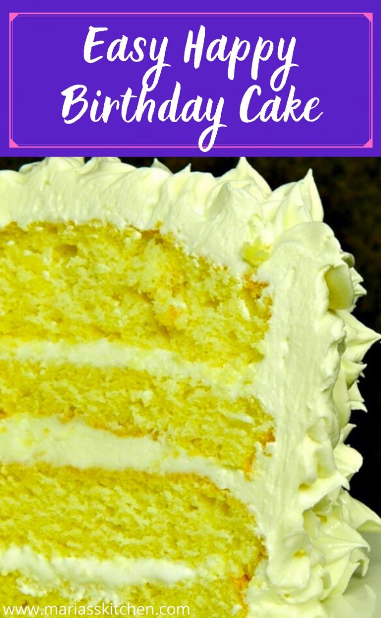 Easy Happy Birthday Cake - Maria's Kitchen