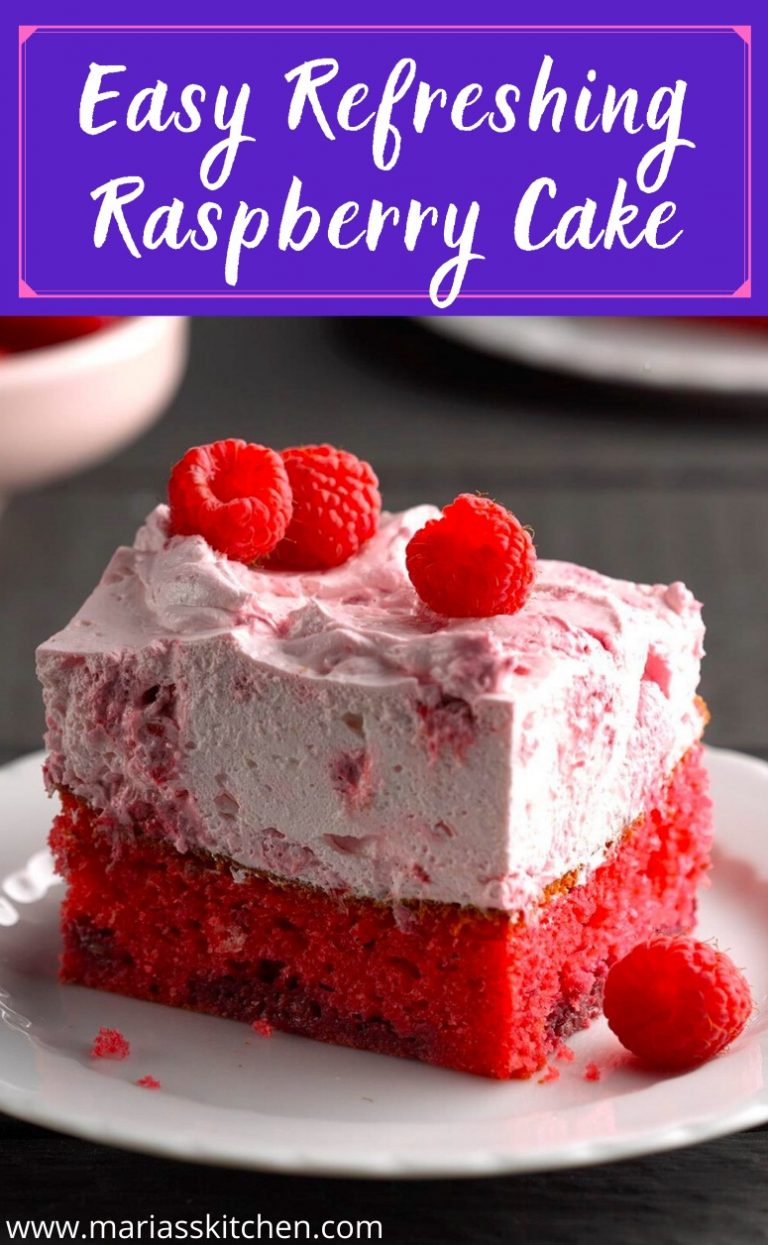 Easy Refreshing Raspberry Cake - Maria's Kitchen