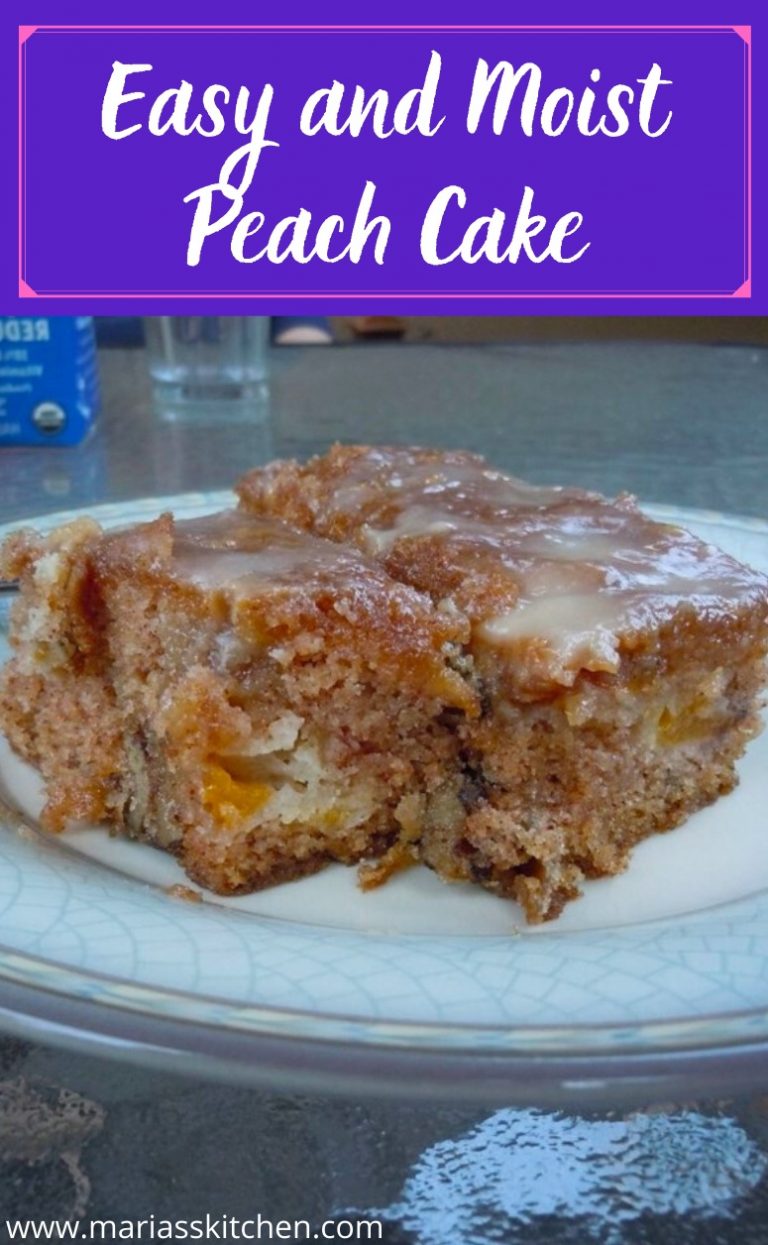 Easy and Moist Peach Cake - Maria's Kitchen