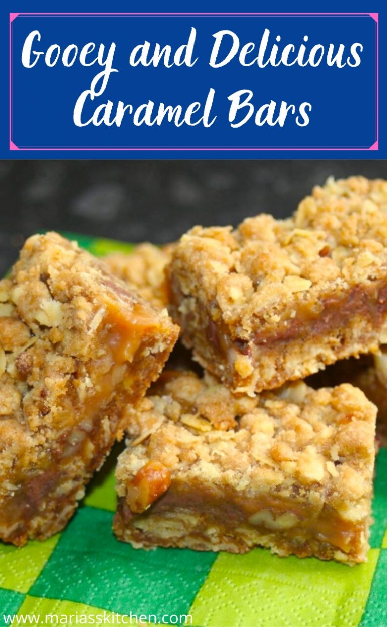 Gooey and Delicious Caramel Bars - Maria's Kitchen