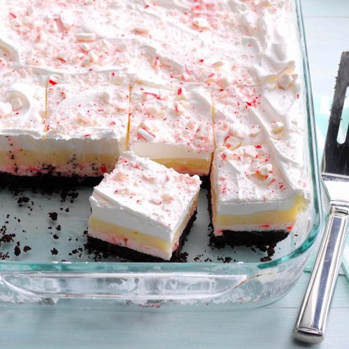Easy Layered Candy Cane Dessert - Maria's Kitchen