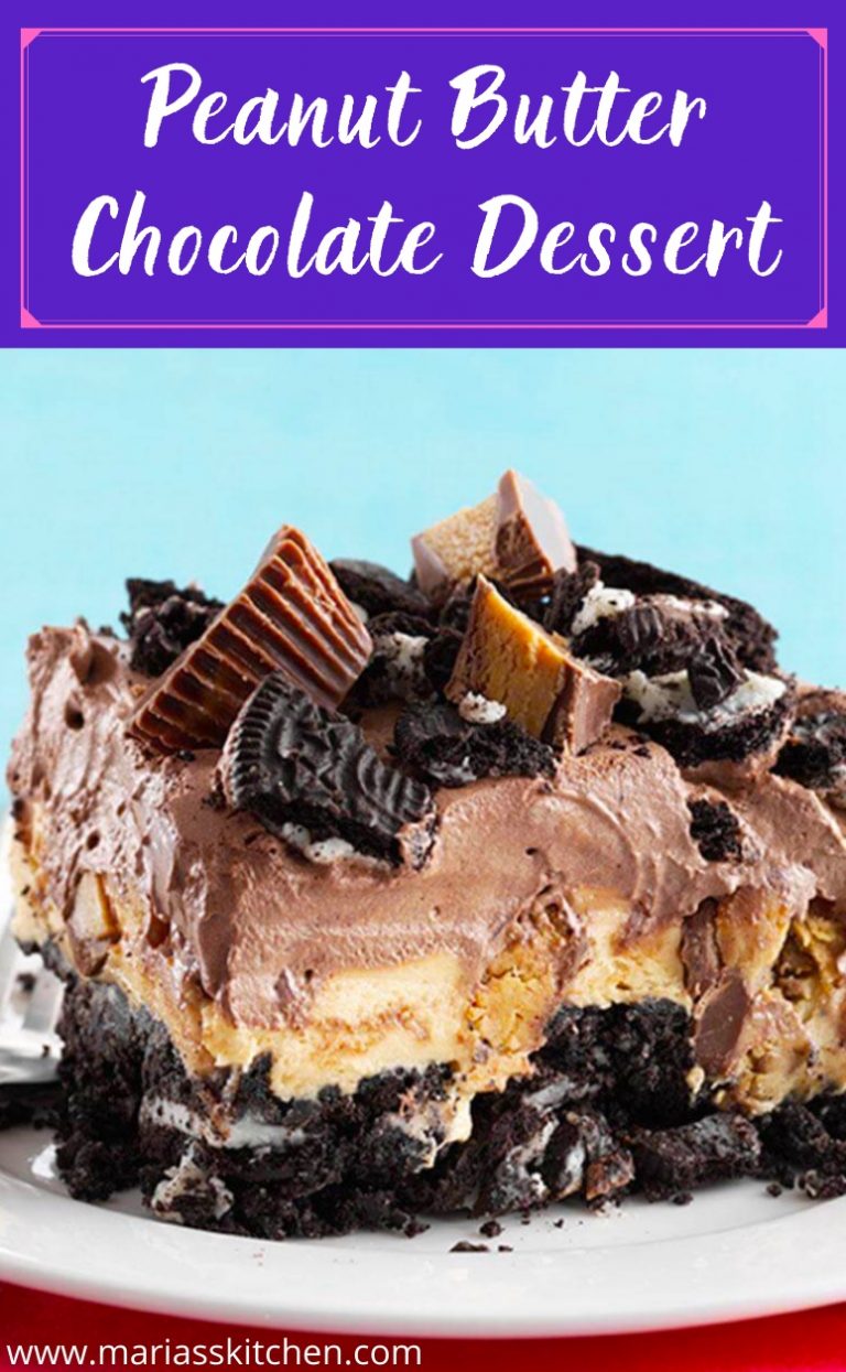 Easy Peanut Butter Chocolate Dessert - Maria's Kitchen