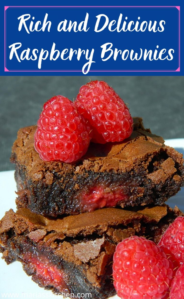 Rich and Delicious Raspberry Brownies - Maria's Kitchen