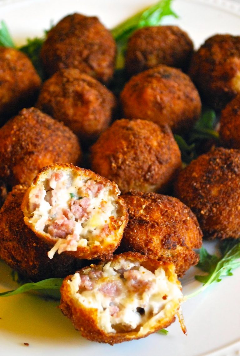 Delicious Mini Bratwurst & Sauerkraut Balls - Maria's Kitchen