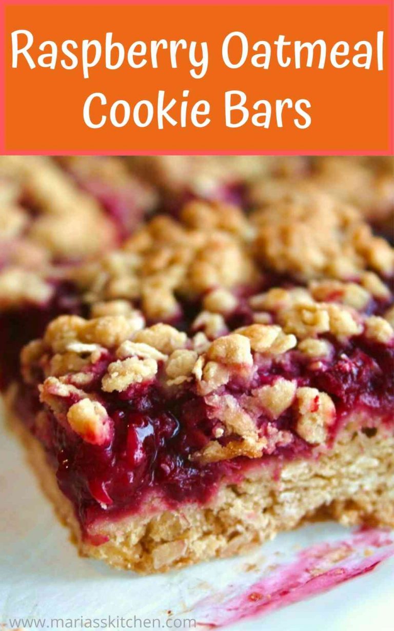 Raspberry Oatmeal Cookie Bars - Maria's Kitchen