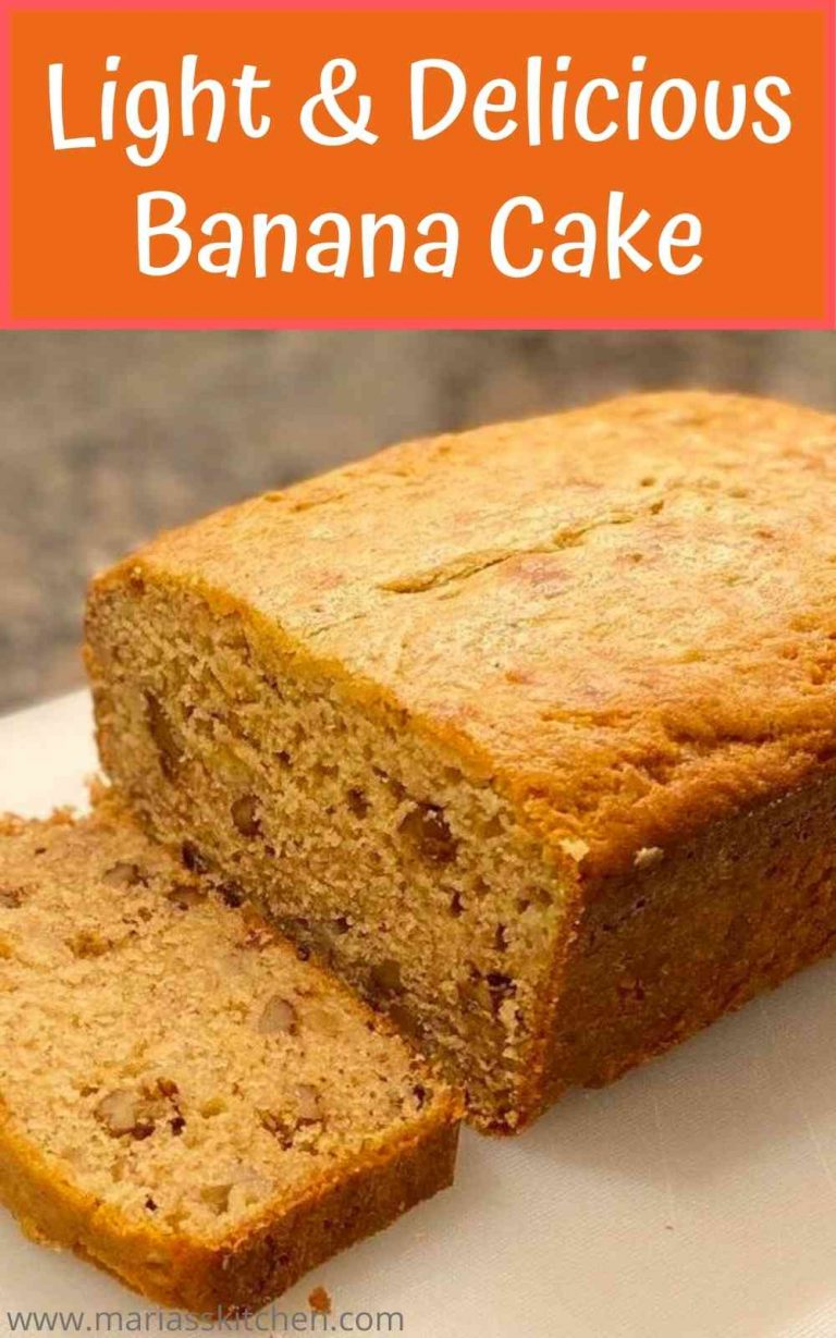 Light and Delicious Banana Cake - Maria's Kitchen