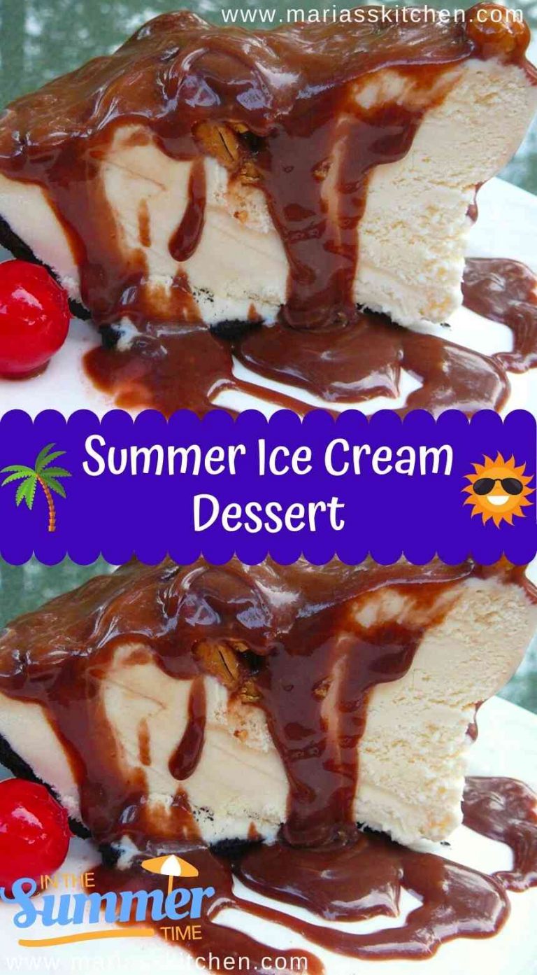 Summer Ice Cream Dessert - Maria's Kitchen