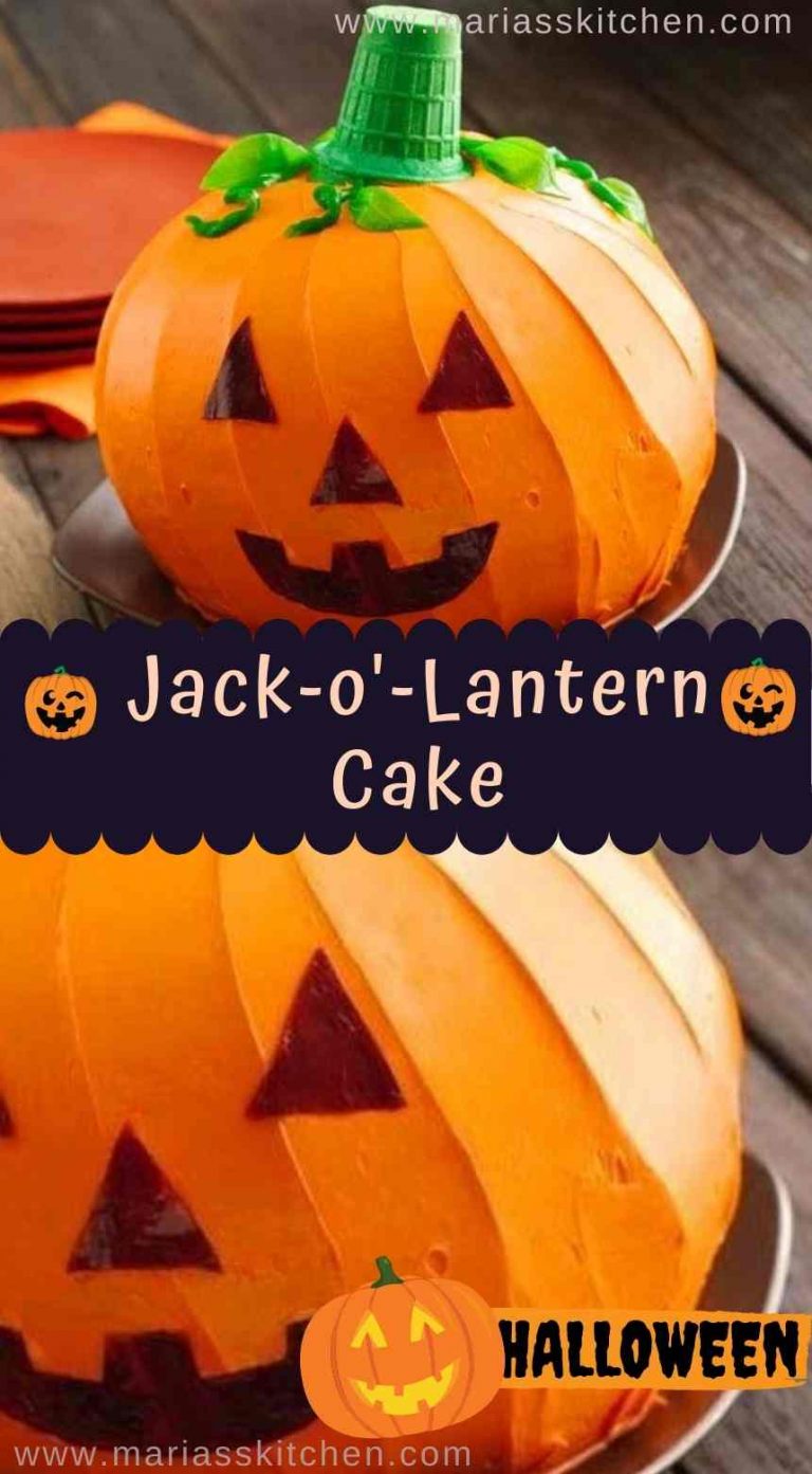 Jack-o'-Lantern Cake - Halloween Desserts - Maria's Kitchen