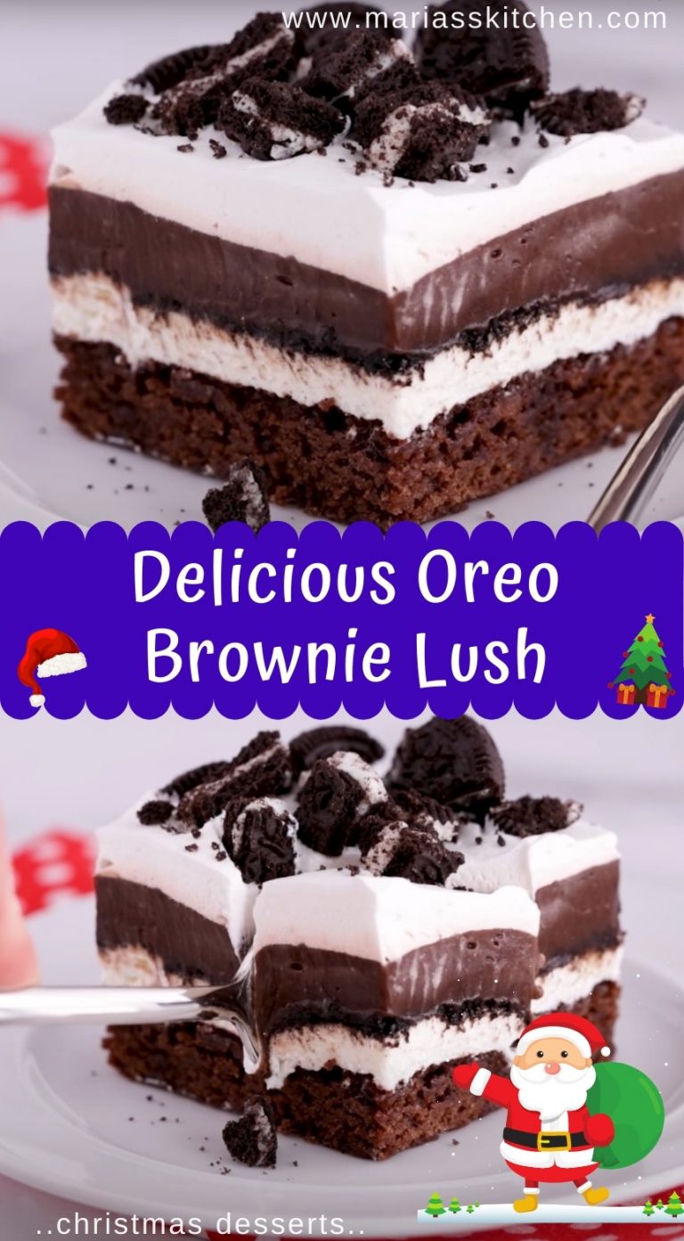 Delicious Oreo Brownie Lush - Christmas Desserts - Maria's Kitchen