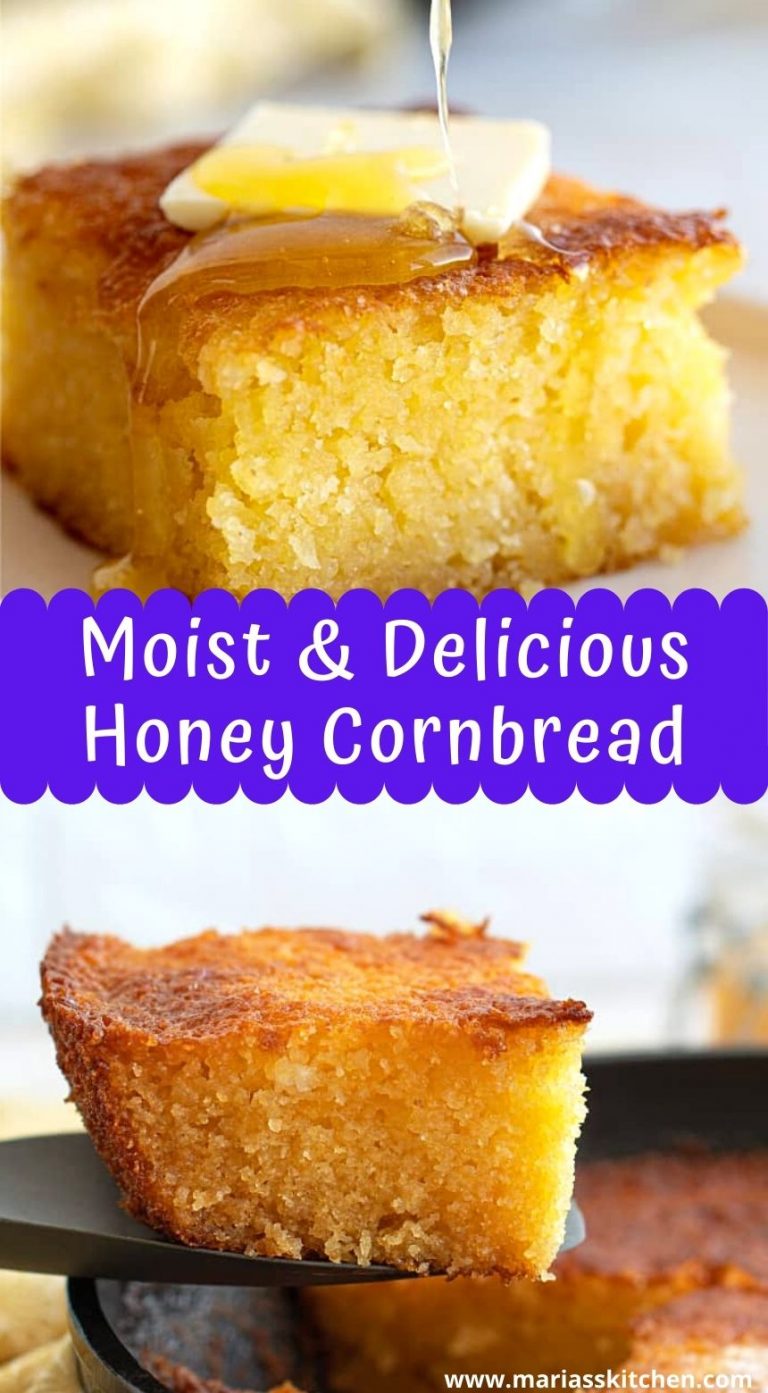Moist & Delicious Honey Cornbread - Maria's Kitchen