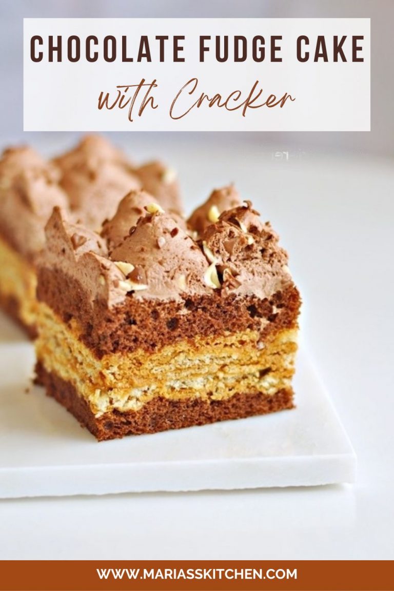 Chocolate Fudge Cake with Crackers - Maria's Kitchen