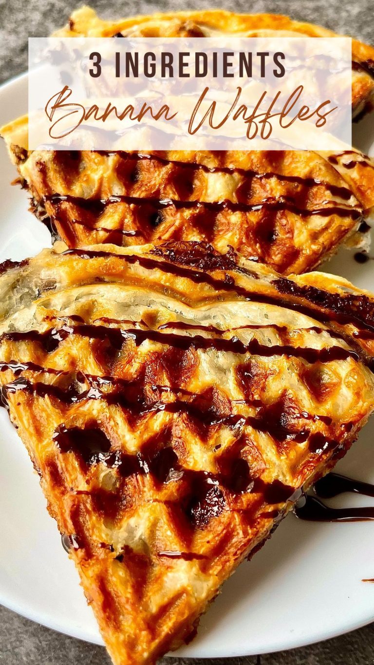 Easy 3 Ingredient Banana Fudge Waffles - Maria's Kitchen