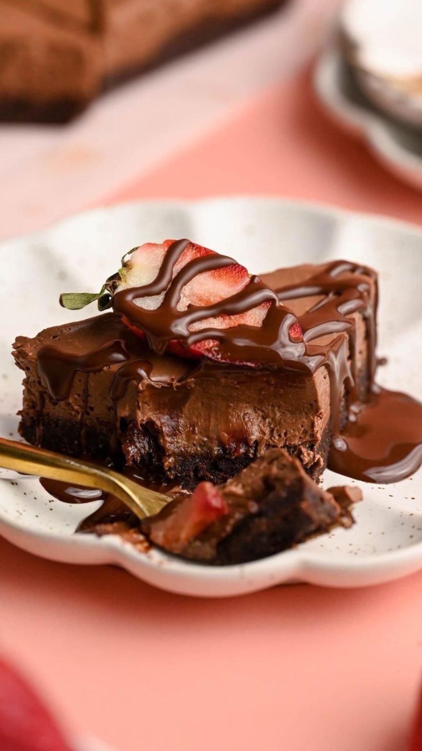 Chocolate Strawberry Mousse Bars - Maria's Kitchen