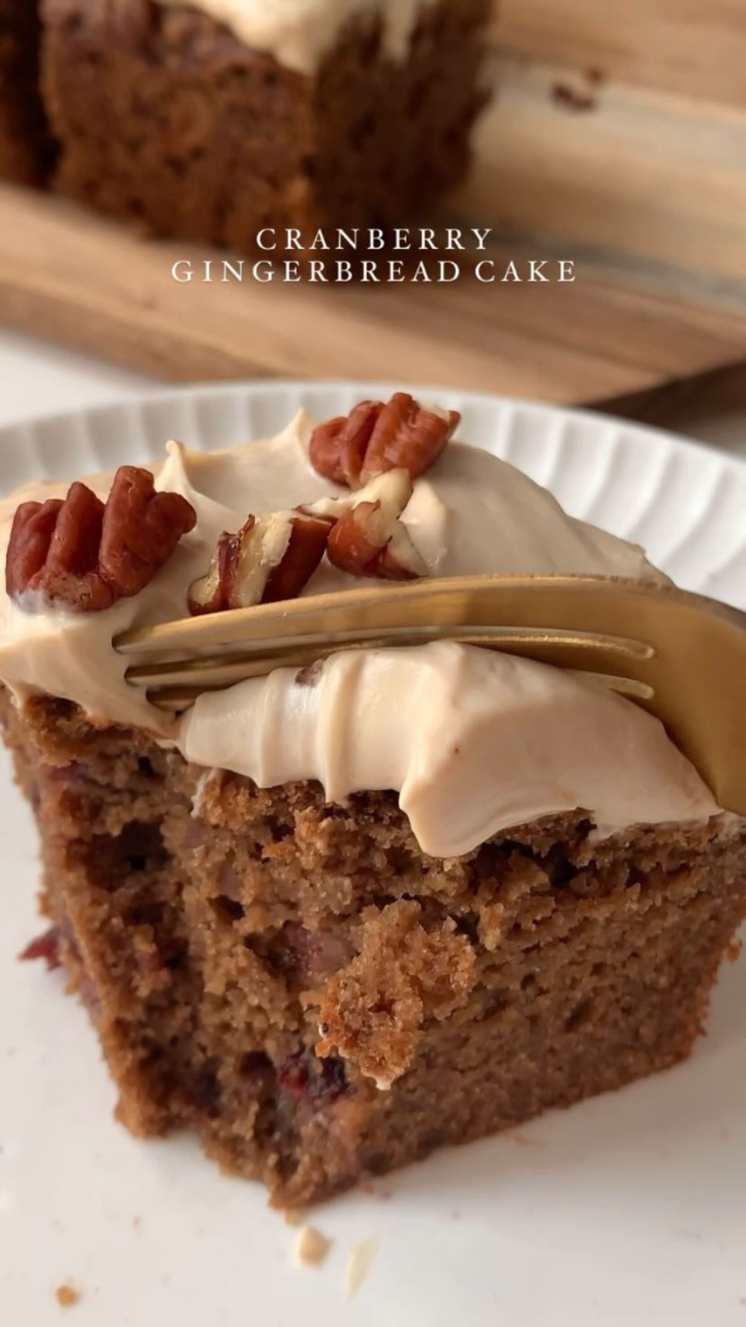 Cranberry Gingerbread Cake - Maria's Kitchen