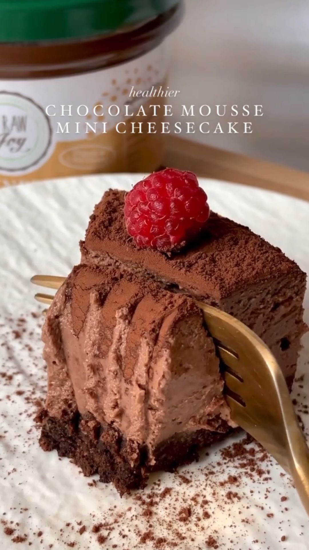 Creamy Chocolate Mousse Mini Cheesecake - Maria's Kitchen