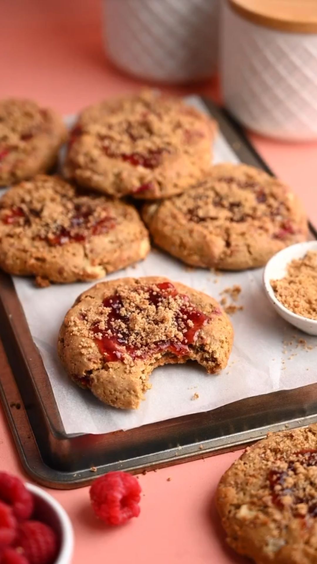Raspberry Muffin Cookies - Maria's Kitchen