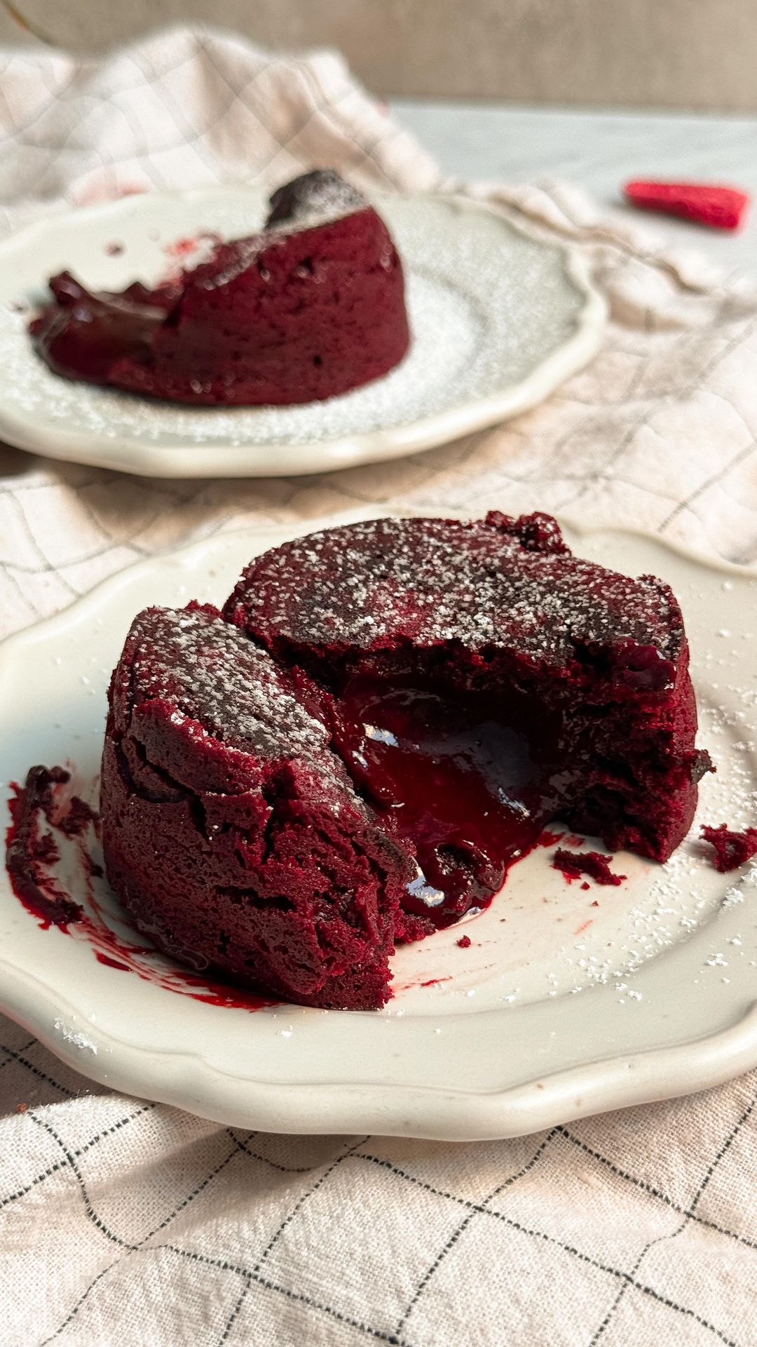 Red Velvet Molten Lava Cake - Maria's Kitchen