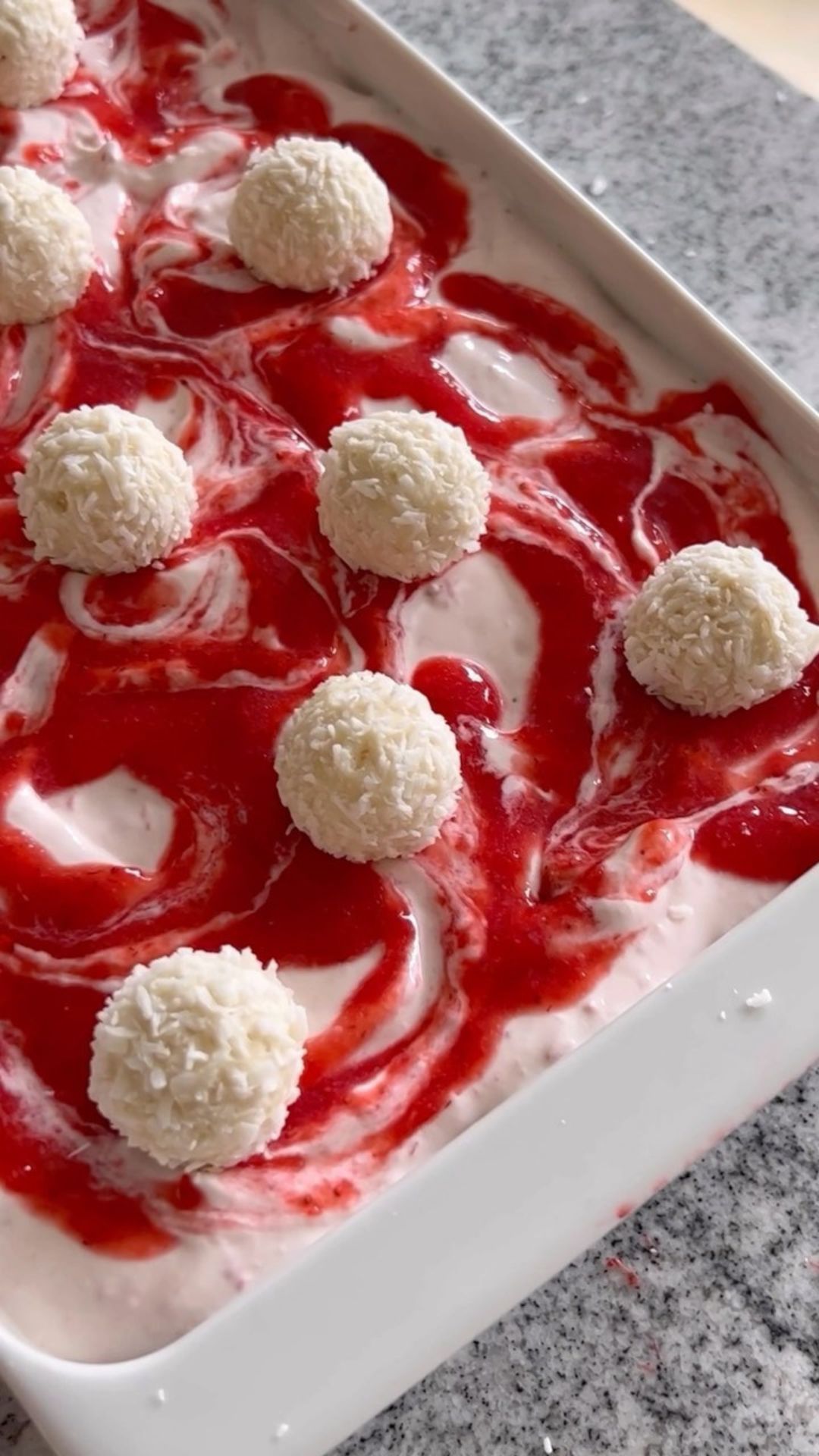 Strawberry Raffaello Dessert - Maria's Kitchen