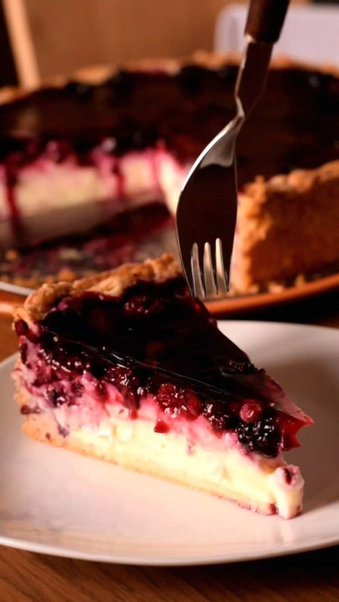 Creamy Forest Fruit Cheesecake - Maria's Kitchen