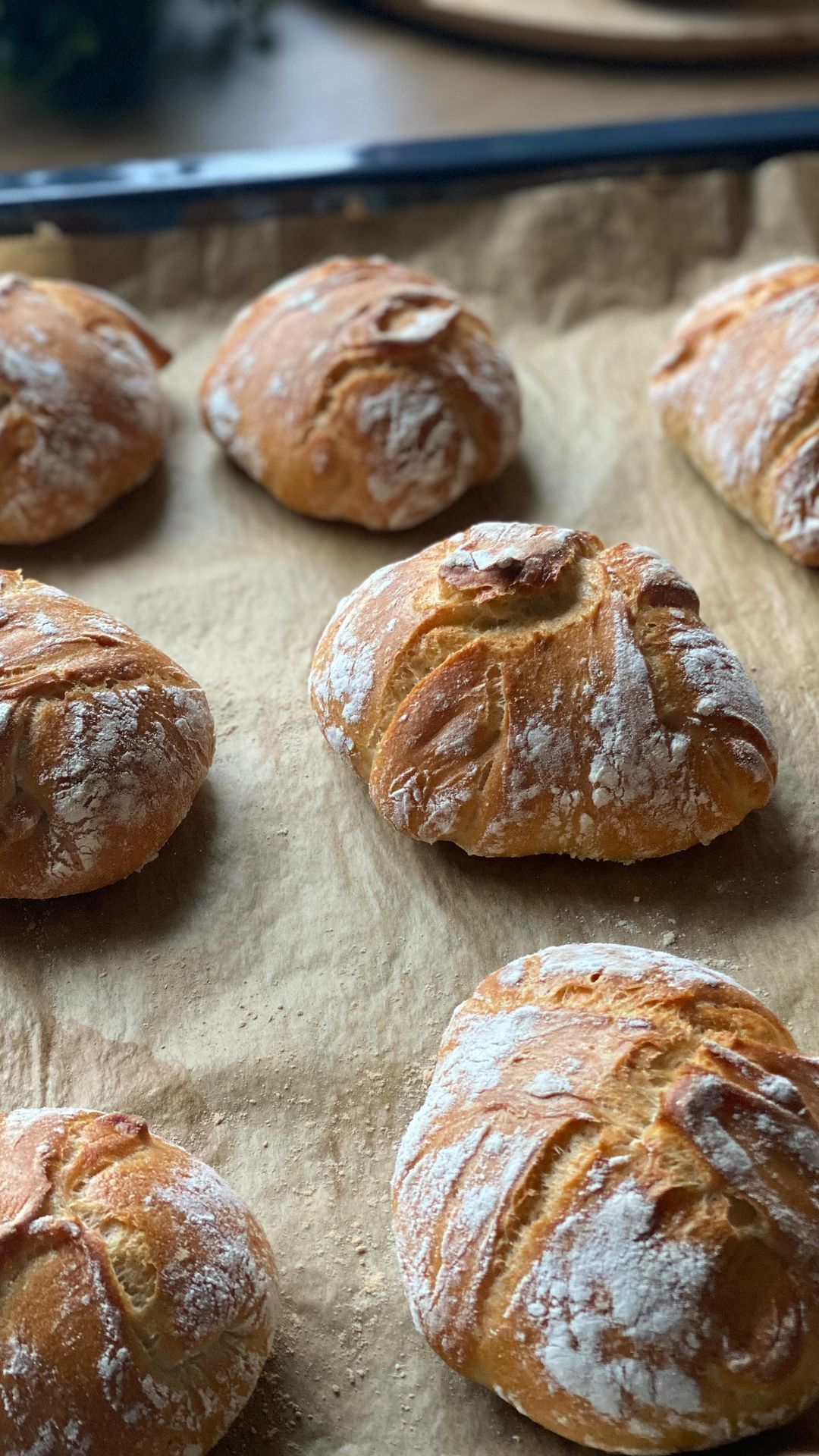 No Knead Bread Rolls - Maria's Kitchen