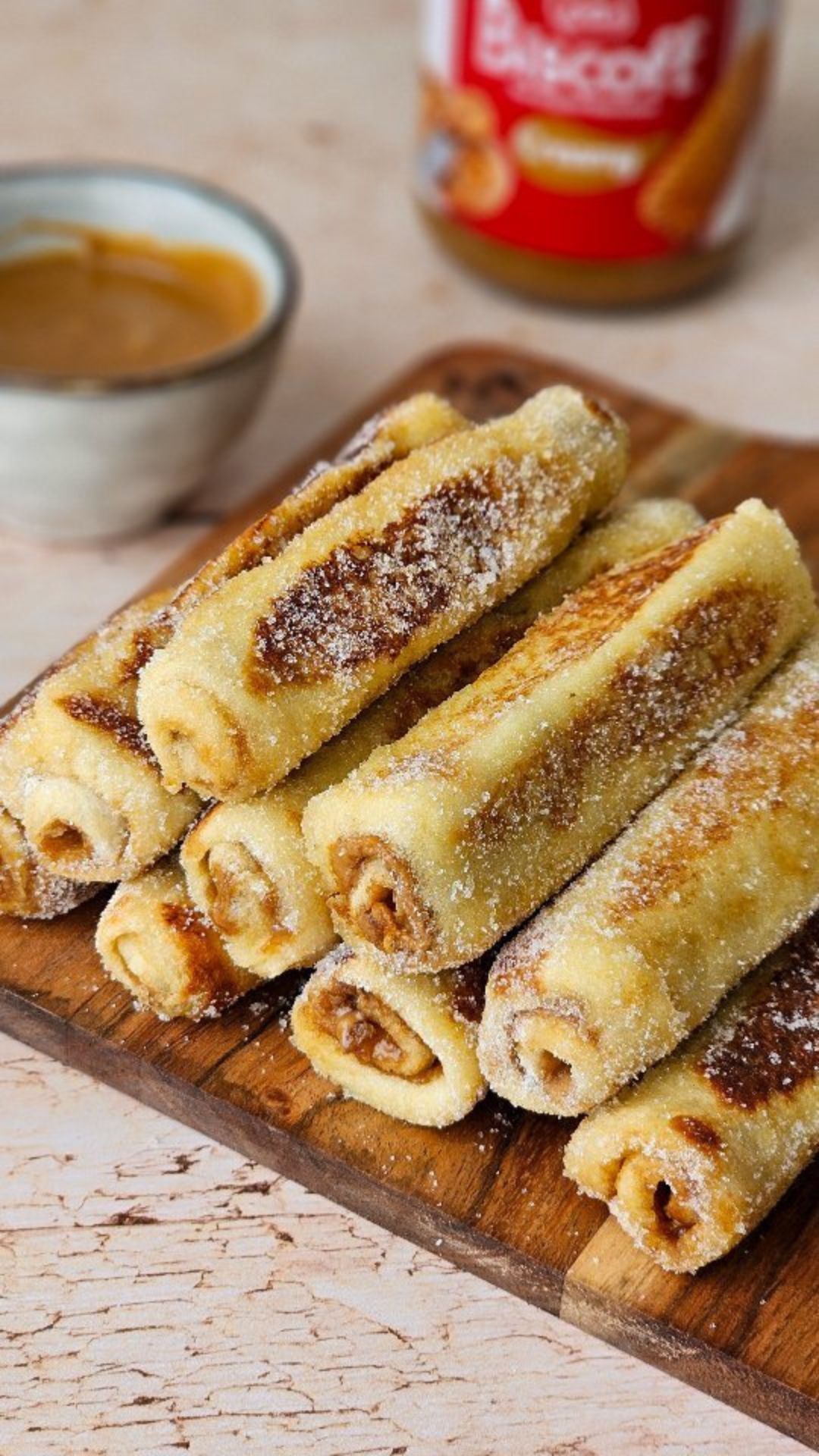 Speculoos Swirl French Toast Rolls - Maria's Kitchen