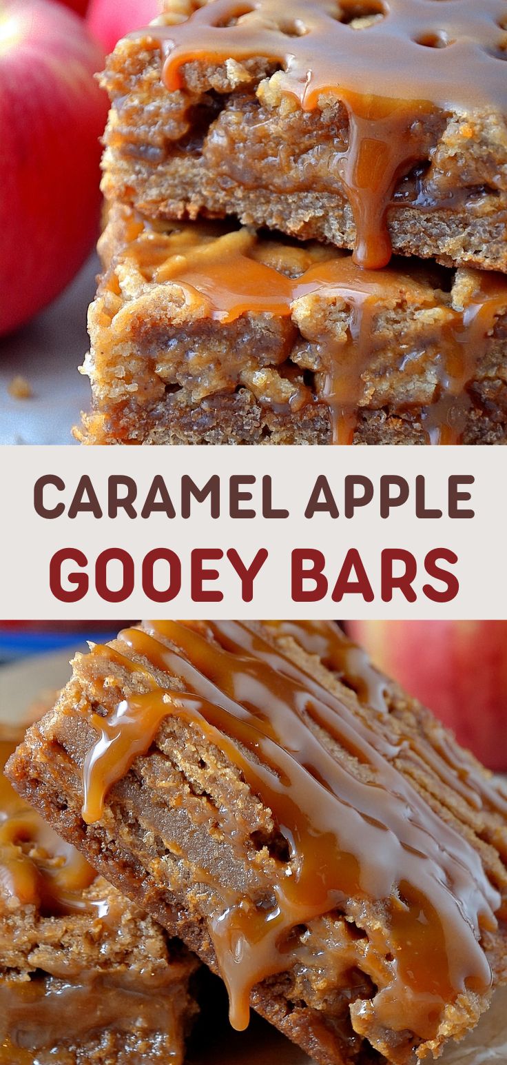 Caramel Apple Gooey Bars - Maria's Kitchen