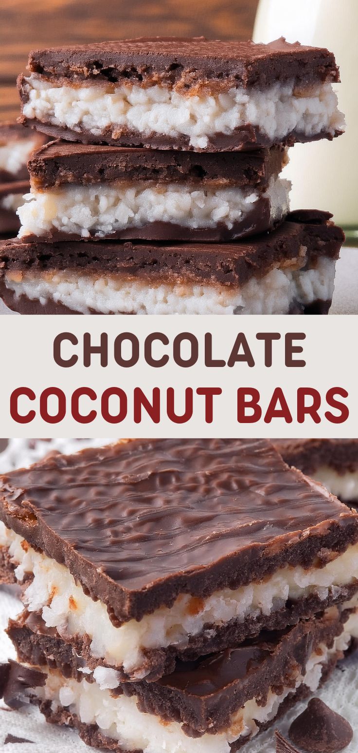 Chocolate Coconut Bars - Maria's Kitchen