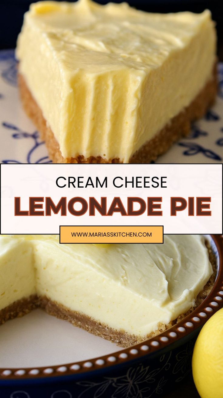 Cream Cheese Lemonade Pie – A Delicious & Creamy Lemon Dessert - Maria ...