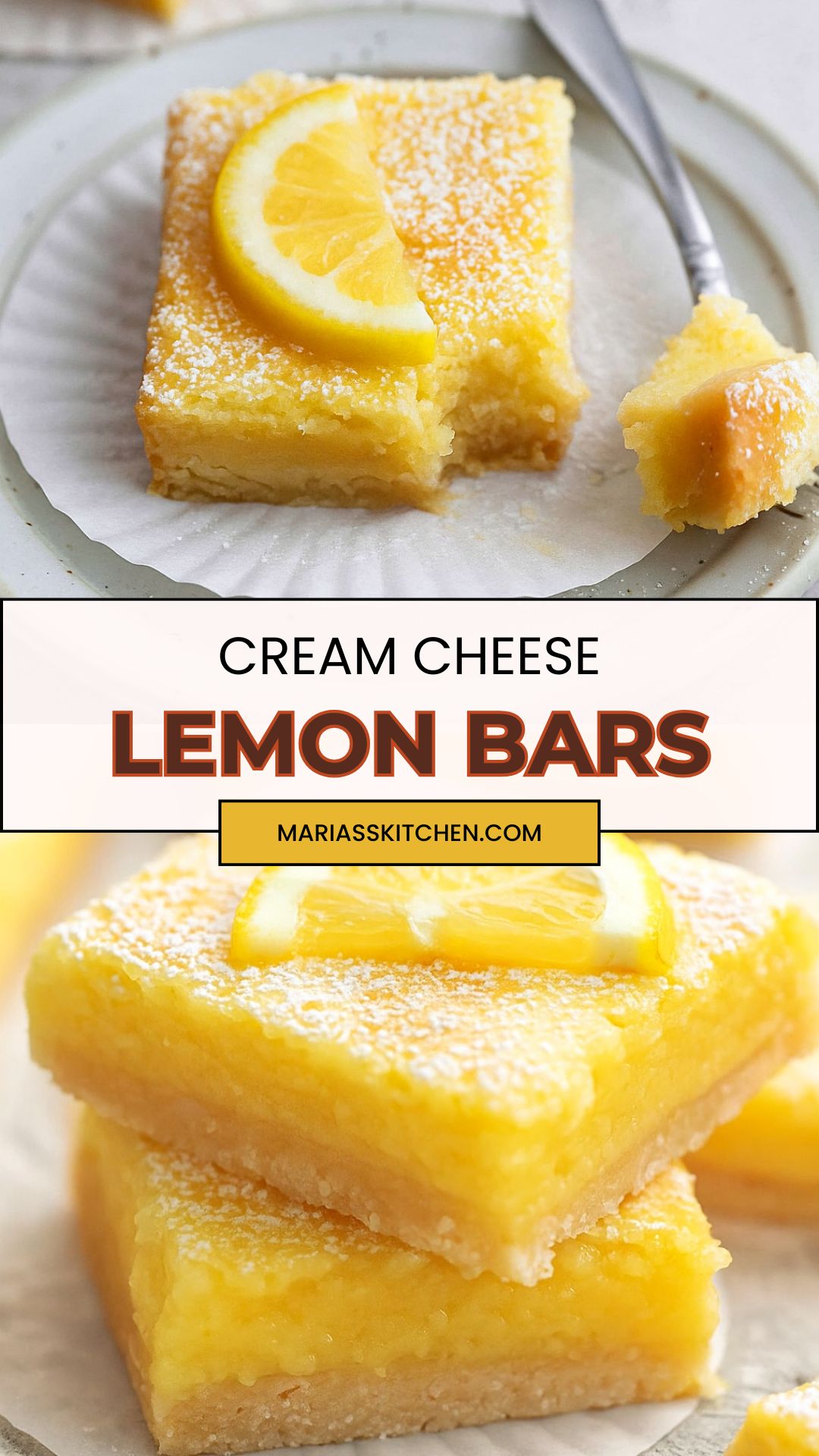 Dreamy Lemon Cream Cheese Bars – A Dessert Bar Favorite - Maria's Kitchen