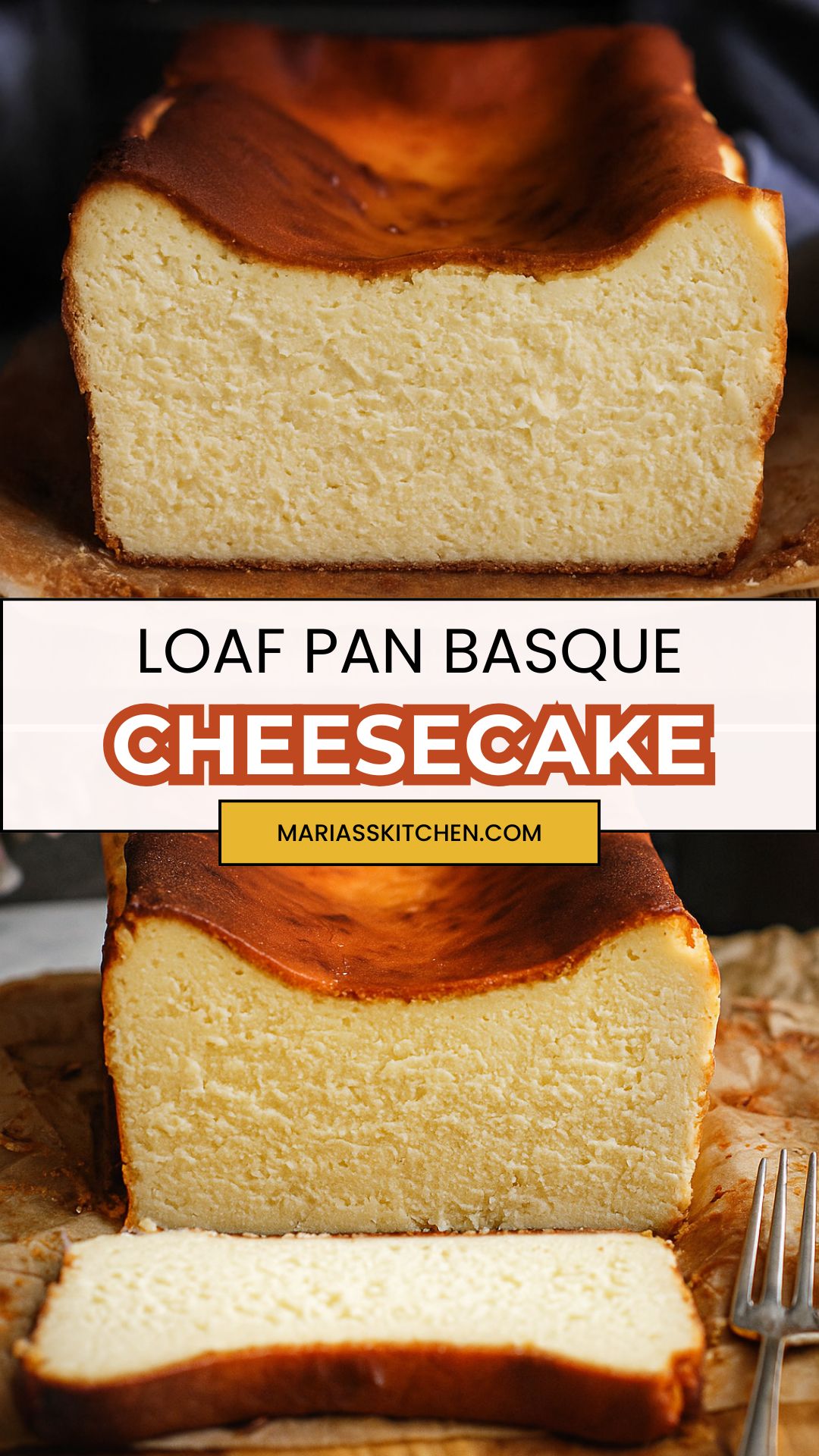 Loaf Pan Basque Cheesecake – Easy Baked Recipe for a Cozy Dessert for ...