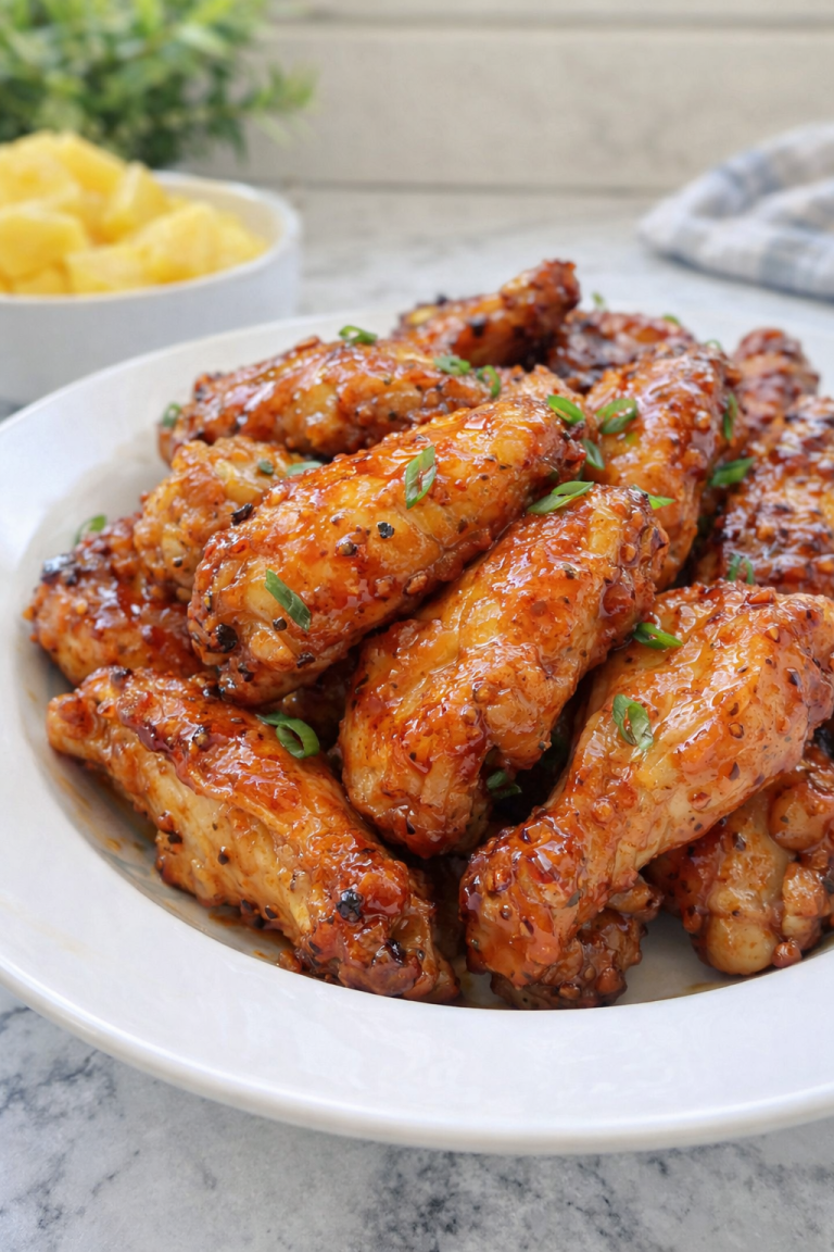 How To Make Pineapple Chicken Wings with Sweet & Spicy Sauce ...
