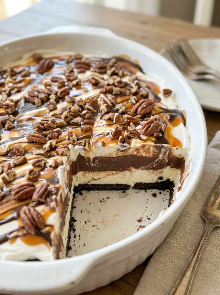 Easy No-Bake Turtle Lush – A Fun Summer Dessert Packed with Chocolate ...